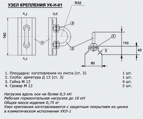 Узел крепления натяжной, болтовой, 10 кН | YOTTACOM.RU Официальный ...